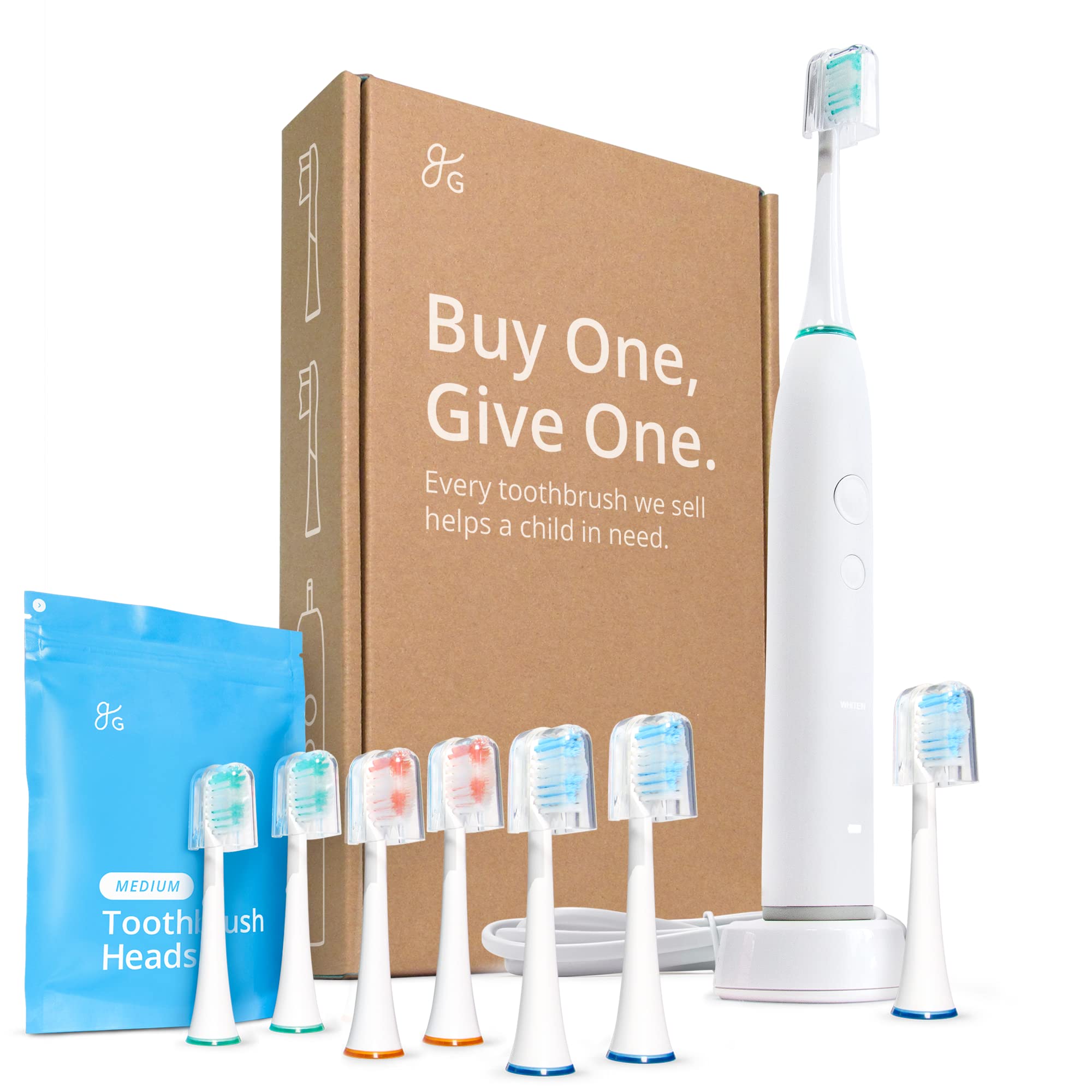 Greater Goods Sonic Electric Toothbrush, Soft Electronic Toothbrush Kit