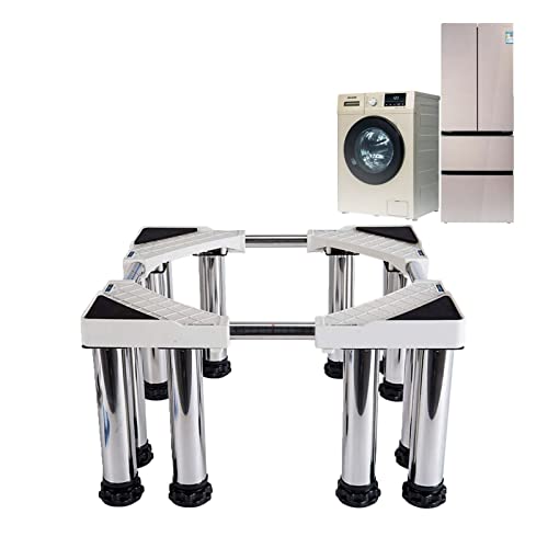 DNIER Movable Washer Stand, 12 Legs Adjustable,Can Hold Up to 660 Lbs Portable Washer Stand, for Washing Machine,Refrigerator,Dryer (3-5 Days Delivery)
