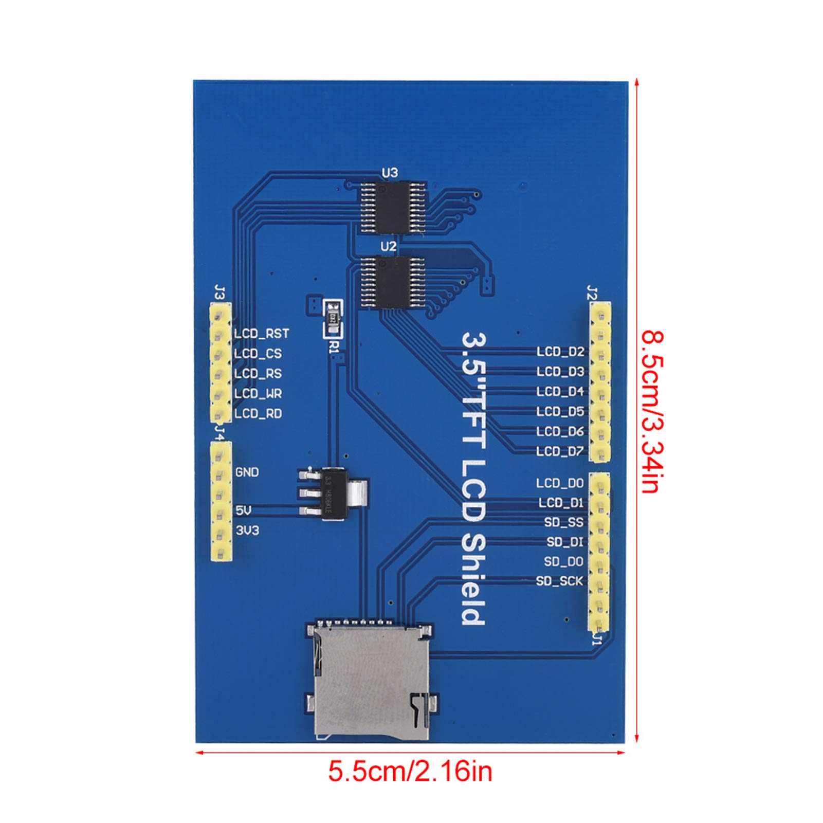 Jadeshay Screen Display Module, 3.5" 320x480 LCD Screen Display Module with Touch Pen for UNO & MEGA 2560 Development Board
