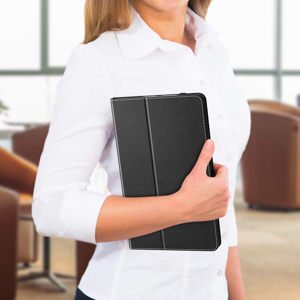 Dadanism All-New Amazon Fire HD 10 Tablet Case (9th Generation - 2019 Release) / (7th Generation - 2017 Release), Folio Cover Slim Stand for 10.1 Inch Cover - Black
