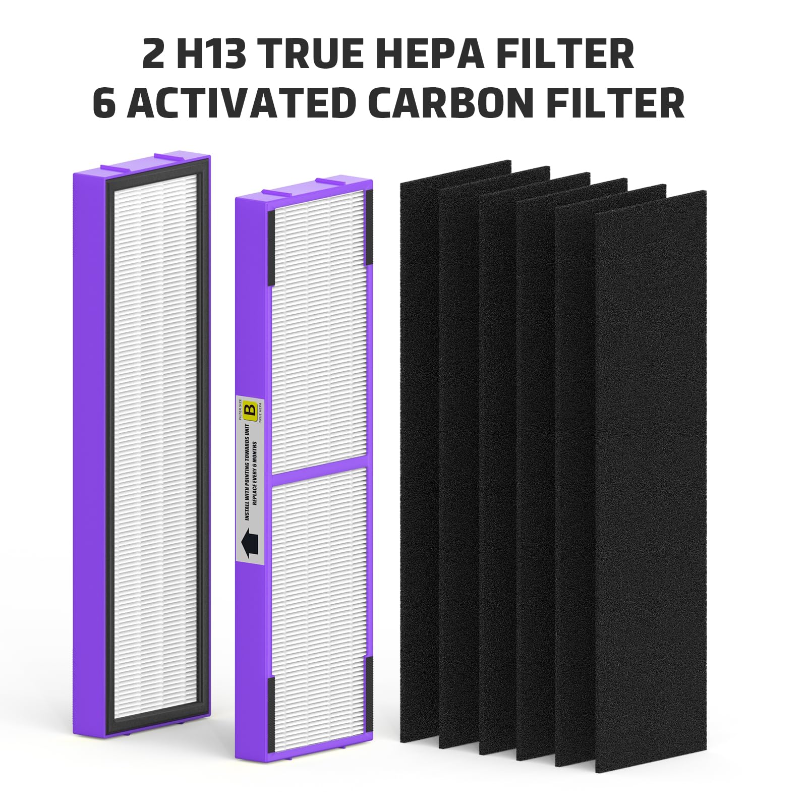 FLT4850PT HEPA Filter B Fresh Pet Replacement Compatible with Guardian Models AC4850, AC4825, AC4870, CDAP4500, AC4900, AC4300, AP2200, FLT4850PT, Violet, 2-Pack