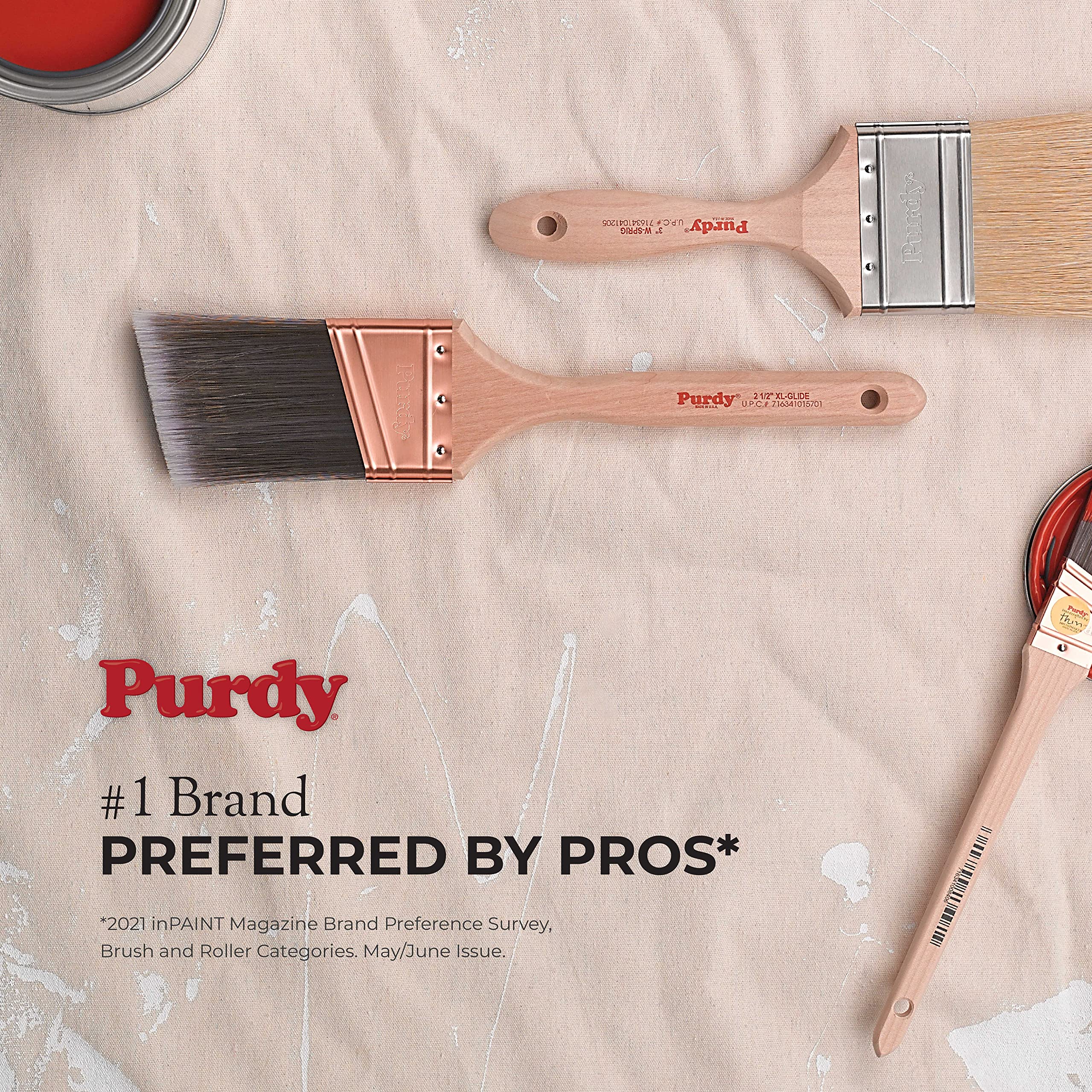 Purdy 144152820 Clearcut Elite Glide Trim Brush, One Size, Multi