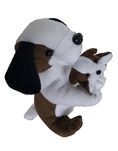 Plush Dogs and Cats Holding Their Babies (12 Dogs Holding Puppies)