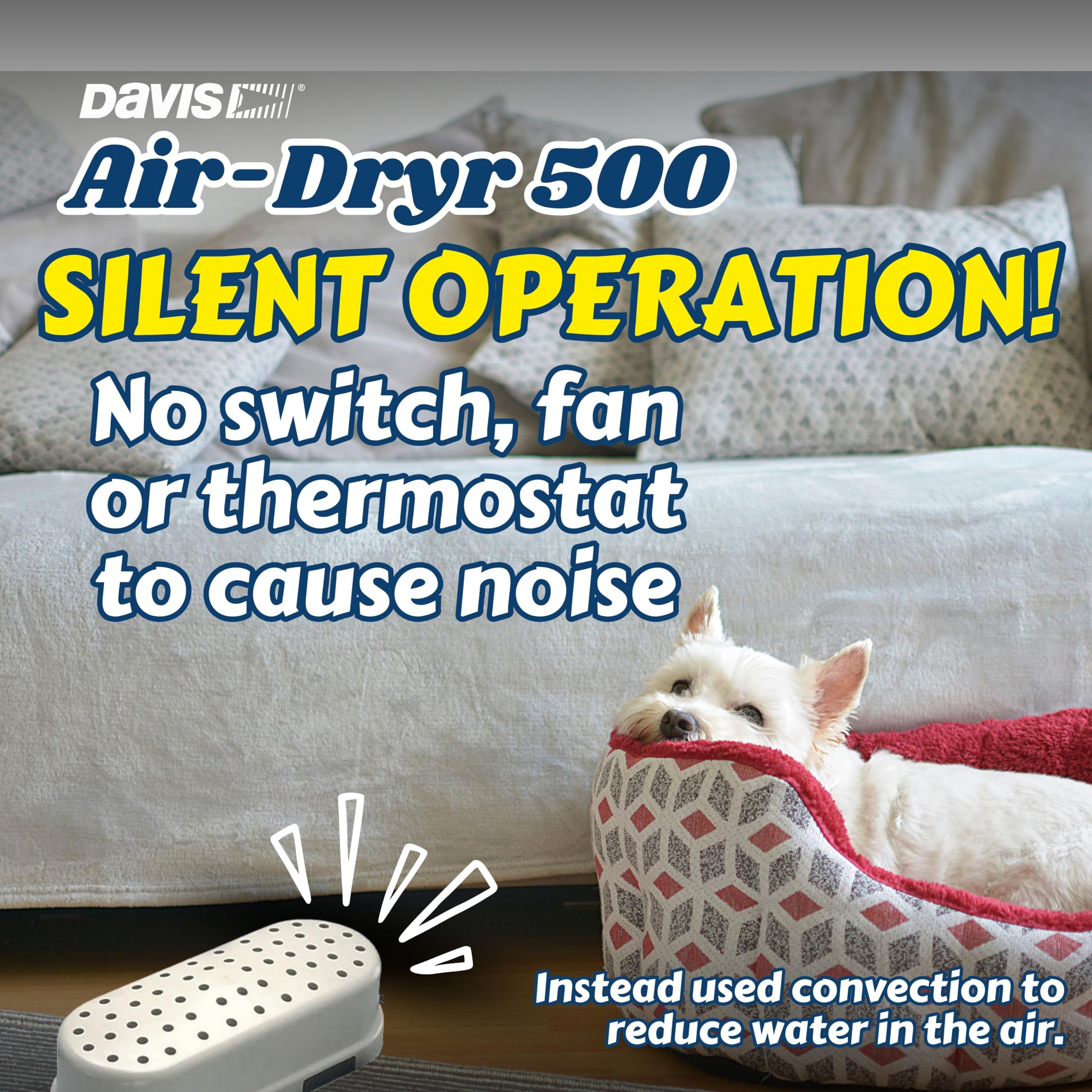 Davis Instruments Air-Dryr 500 Dehumidifier Bundle (2 Pack) Quiet Boat Dehumidifier for Moisture Problems and Wet Air Solution - Portable Dehumidifier for RVs, Campers, Boats, Home, Office and More!