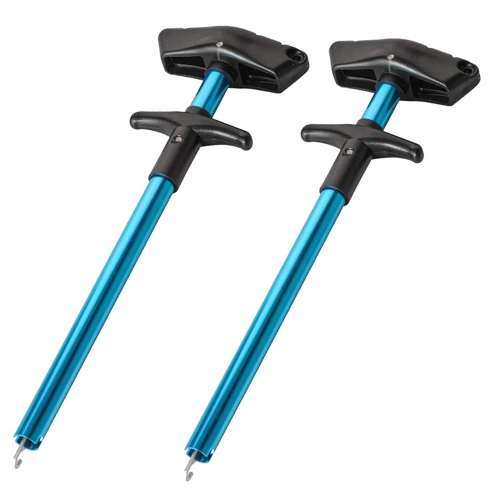 Easy Fish Hook Remover, 2021 New Squeeze-Out Fish Hook Separator Tools,PureZoneA Portable Easy Reach Aluminum Fishing Hooks Extractor (Blue 2 Pack)