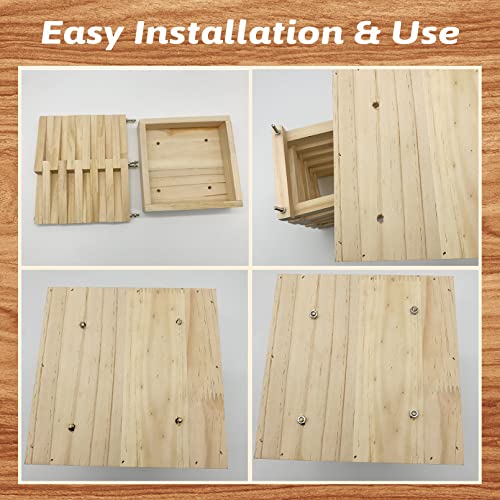 Rabbit Wooden Hay Feeder Chinchilla Food Dispenser Small Animal Hay Rack Bunny Cage Accessories for Guinea Pig Hamster