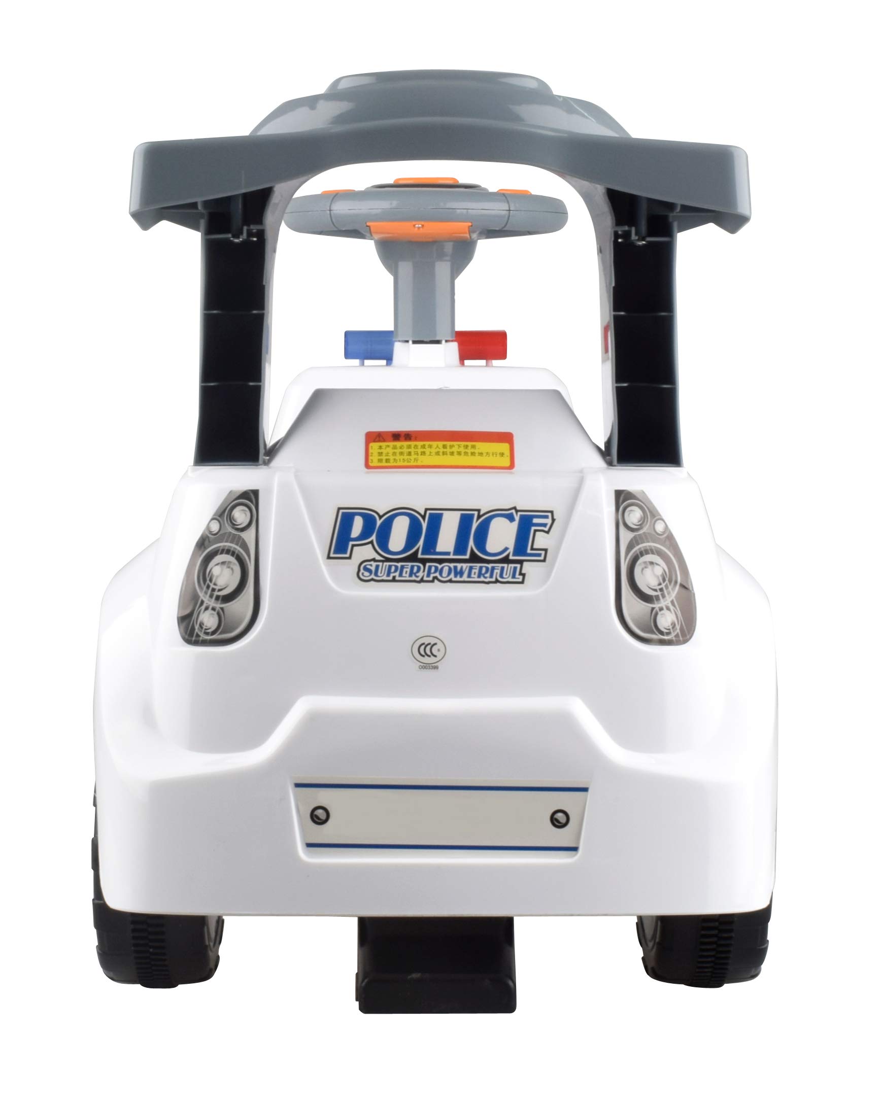 POCO DIVO Police Car 3-in-1 Baby Walker Toddler Ride On Buggy Pretend Play Toy Kids Gliding Scooter with Music & Light