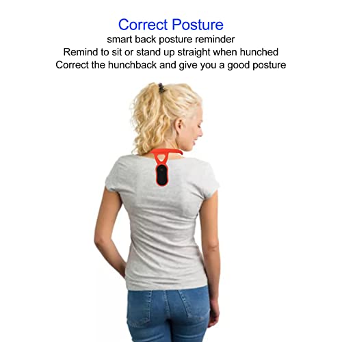 HEITIGN Smart Back Posture Corrector, Shoulder and Back Posture Band with Smart Vibration Sensor Reminder Post Injury Rehabilitation and Surgery for Kids Men Women(Red)