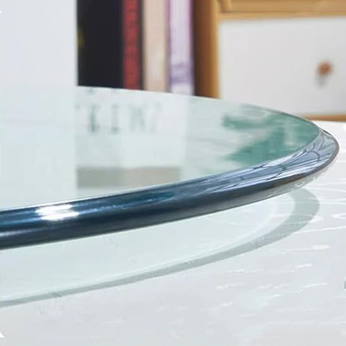 DOUKI 39Incn Lazy Susan Turntable For Dining Glass Tempered Glass Rotating Tray, Clear Round Dining Table Top, Swivel Large Tabletop Serving Plate (Size : 24inch(60cm))