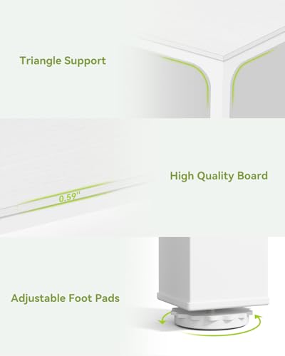 LITTLE TREE Two Person Desk, 78.7 Inches Extra Long Computer Desk, Wooden Large Office Desk with Strong Metal Legs, Double Desk for 2 People, Writing Table Study Desk for Home Office, White