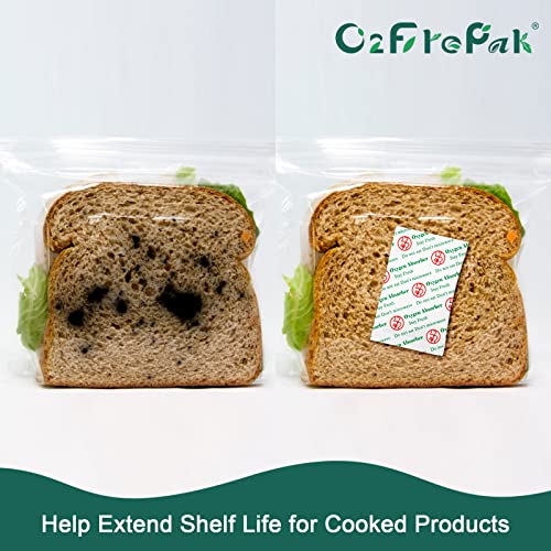 O2frepak 20CC(300-Pack) Food Grade Oxygen Absorbers Packets for Home Made Jerky and Long Term Food Storage,With Oxygen Indicator In Vacuum Bag and 3 times Oxygen Absorption Capacity