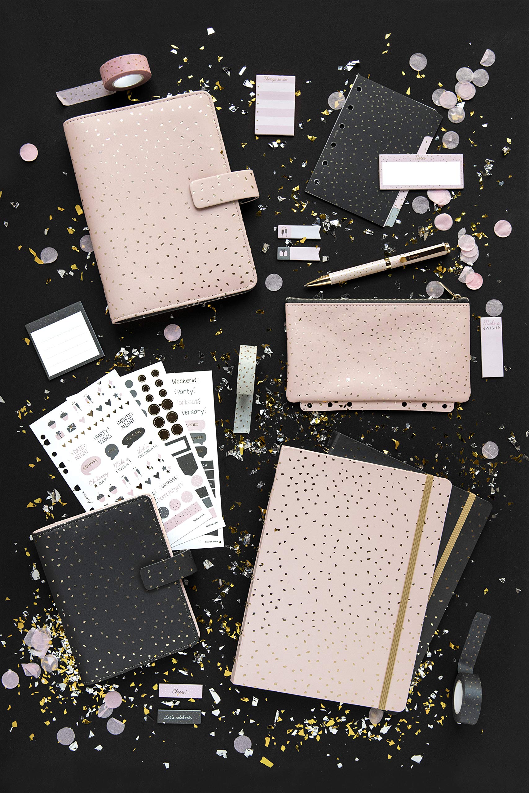Filofax Pocket Confetti Rose Quartz Organiser