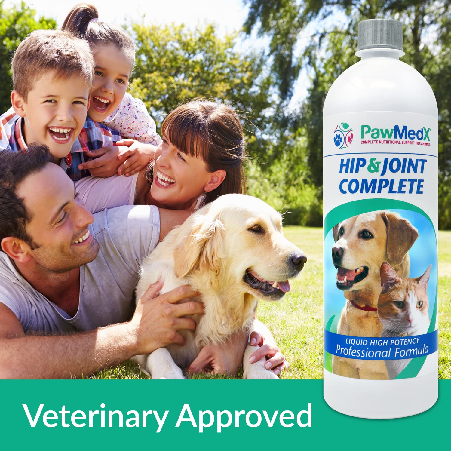 Liquid Glucosamine for All Dogs by Eniva | Hip, Joint, Bones & Teeth, Professional Extra Strength Liquid, Glucosamine, Chondroitin, MSM, Collagen, VIT C, Calcium, Antioxidants | USA Made– 32oz