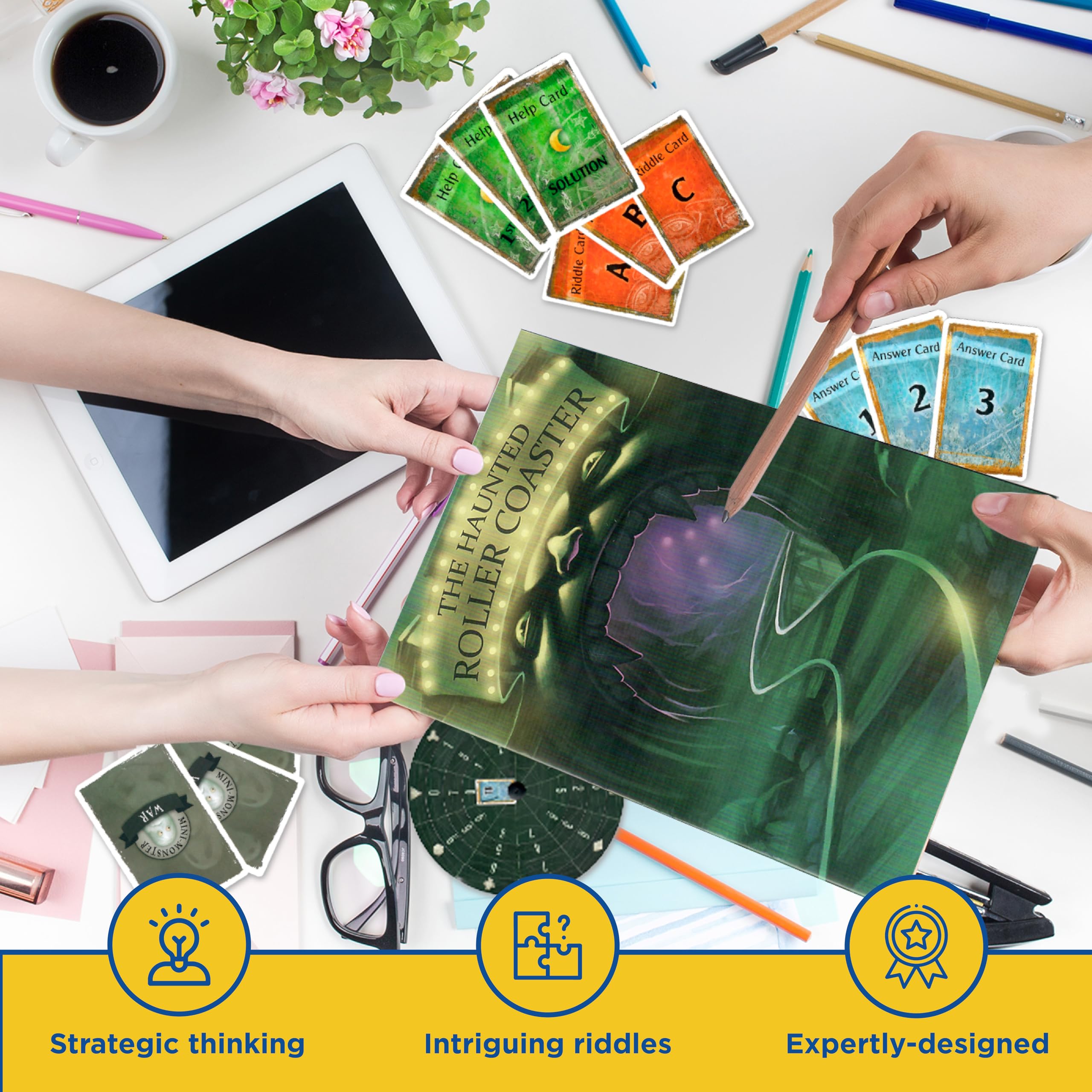 Exit: The Haunted Roller Coaster | Exit: The Game - A Kosmos Game from Thames & Kosmos | Family-Friendly, Card-Based at-Home Escape Room Experience for 1 to 4 Players, Ages 10+