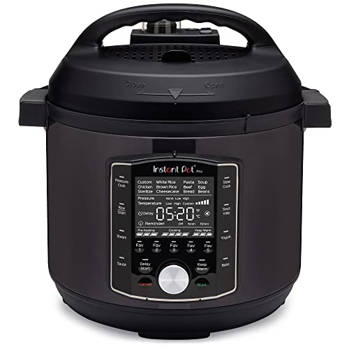 Instant Pot Pro 10-in-1 Pressure Cooker (8QT, 0) and Tempered Glass Lid (10.2-In, 8-Qt)