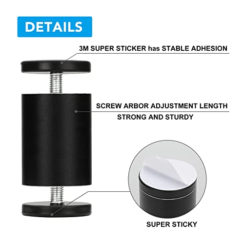 Yunnix 2PCS Adjustable Headboard Stoppers,Upgraded Version Bed Frame Anti-Shake Tool,Bed Wall Stoppers for Headboard, Cabinets and Sofas,Easy Install(Black , 2.36-3.15inch