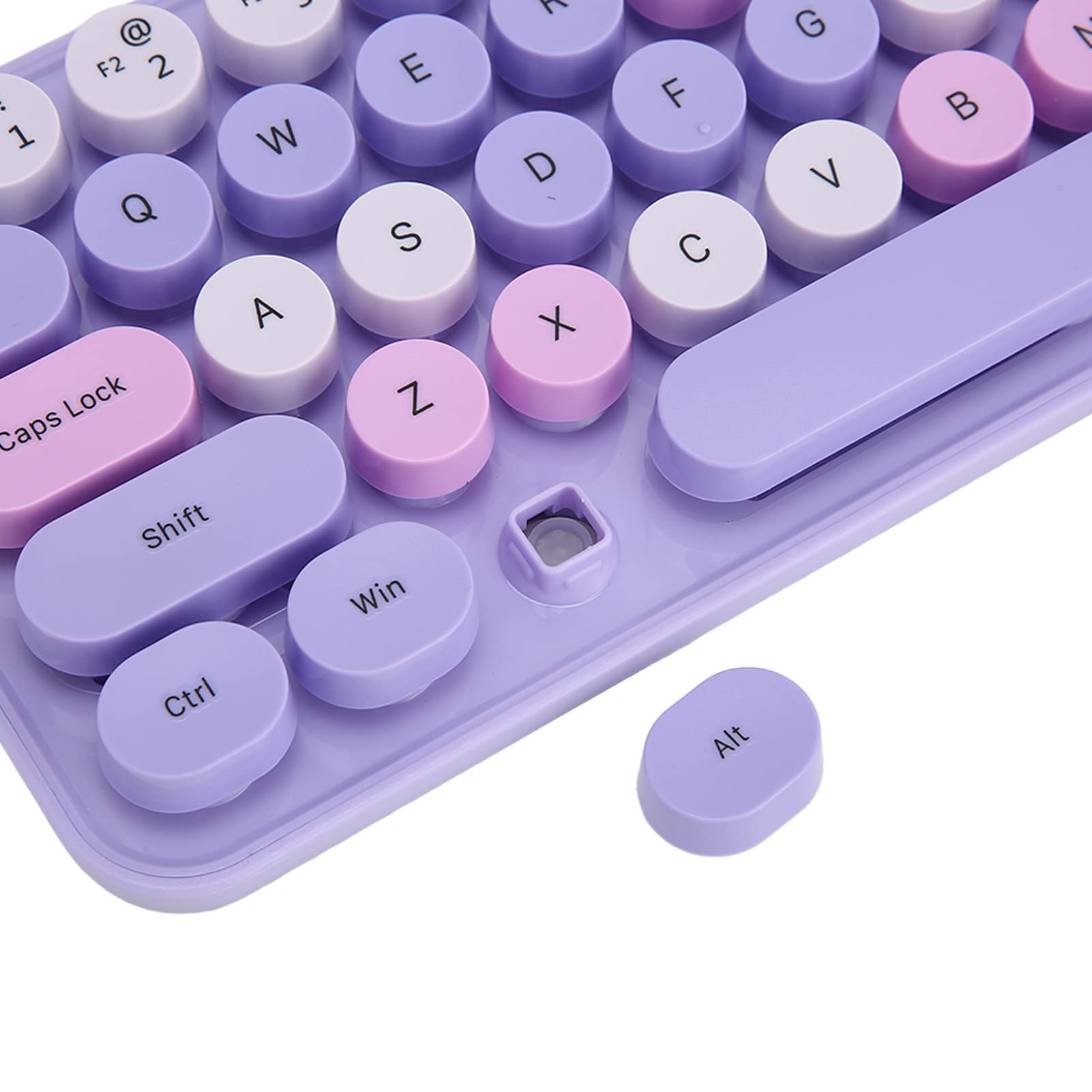 Gaming Keyboard Mouse 2.4G Wireless USB Low Power Retro Keyboard Made of Sweet ABS Material for Home Use (Mixed Color)