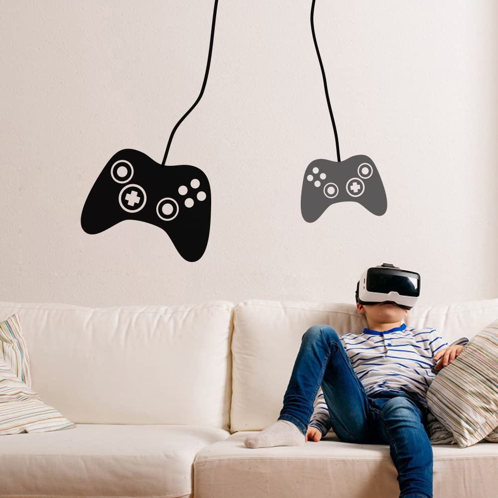 FlyWallD Game Controller Wall Decoration Boys Gamer Room Decals Gaming Peel and Stick Bedroom Video Decor Vinyl Art Stickers