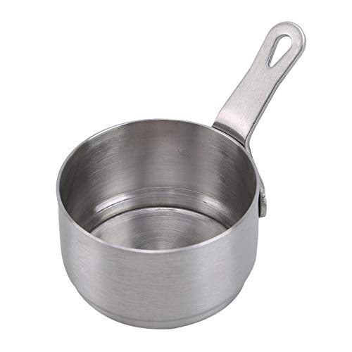 Journey Studio Sauce Pot Seasoning Soy Sauce Dishes Stackable Ramekins Pot with Grip Handle,Sliver 50ML,2.17 inch