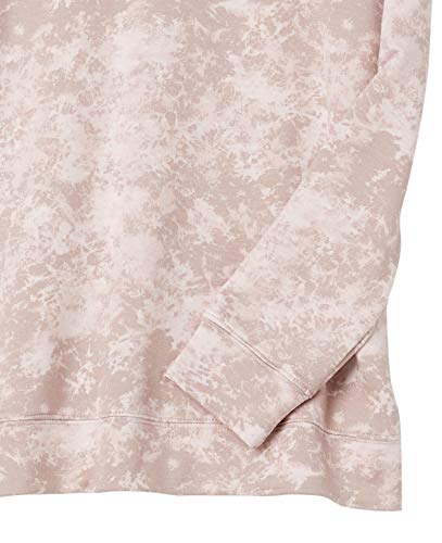 Daily Ritual Women's Tie Dye High-Low Sweatshirt, Pink Watercolor Tie Dye, X-Large