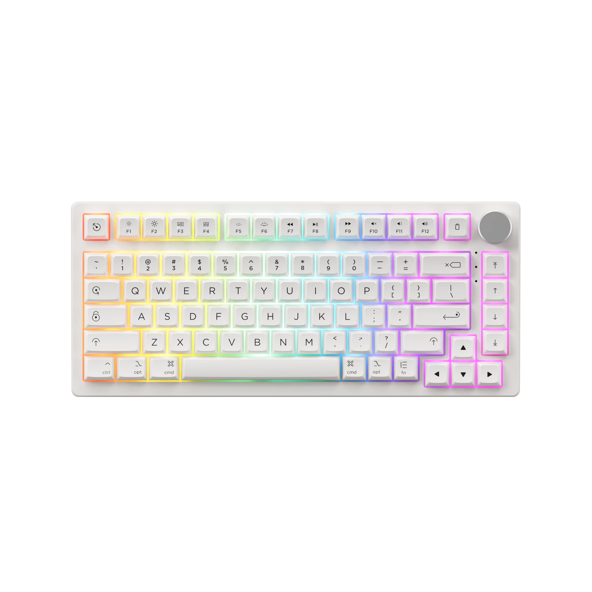 EPOMAKER AKKO PC75B Plus AIR Top Mount Hot Swappable RGB Bluetooth/2.4Ghz/USB-C Wired PC Mechanical Gaming Keyboard, with Knob Control, PC Plate, PBT Keycaps, 3000mAh Battery for Mac(Air Switch)