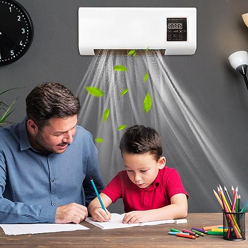 Fufafayo Small Conditioner, Wall Mounted Conditioner Mini And Heating Conditioner With Remote Control Conditioning Hot Fan For Bedroom Living, Small A-Ir Conditioners, Ac Unit