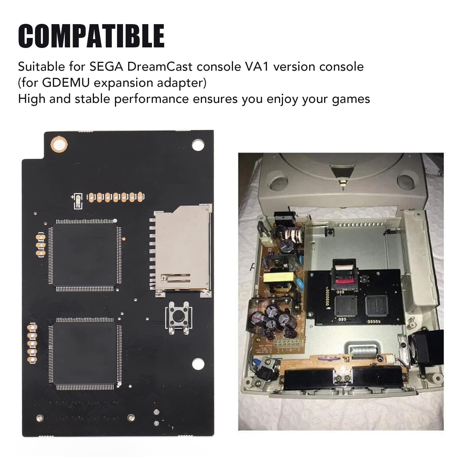 for GDEMU Optical Drive Simulation Board Card V5.15b for SEGA Dreamcast VA1 Game Console, with Memory Expansion Slot, Run The Original for GDI Mirror, CDI