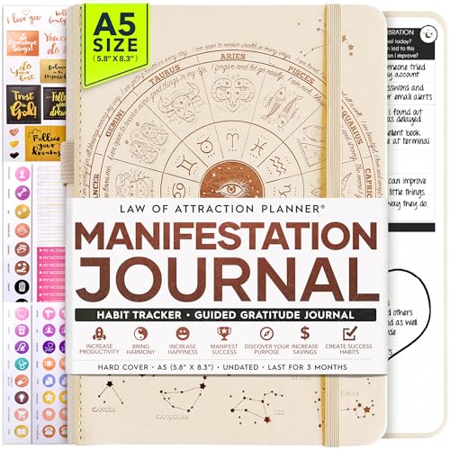 Daily Self Care and Manifestation Journal - A 5 Minute Journal, A 90 Day Planner Journey, Creating Your Dream Life, Vision Board, Guided Journal, & Personal Gratitude Journal - Undated Daily Planner