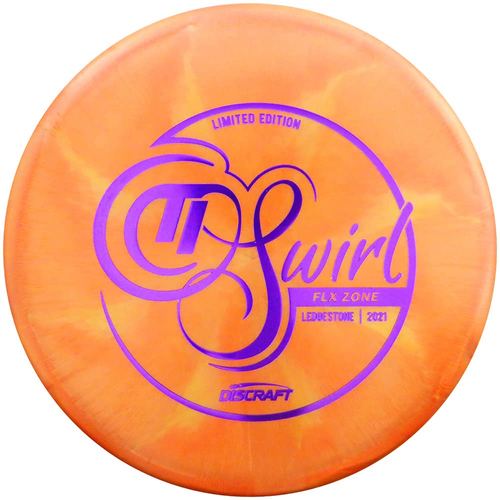 Discraft Limited Edition 2021 Ledgestone Open Swirly Titanium FLX Zone Putt and Approach Golf Disc [Colors May Vary] - 170-172g