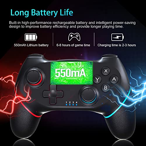 YUYIU 【Upgraded】 Switch Controller Switch Pro Controller-Switch Remote Gamepad Joystick for Nintendo Switch/Switch Lite/Switch OLED,Pro Controller Switch Dual Vibration Turbo with Charging Cable