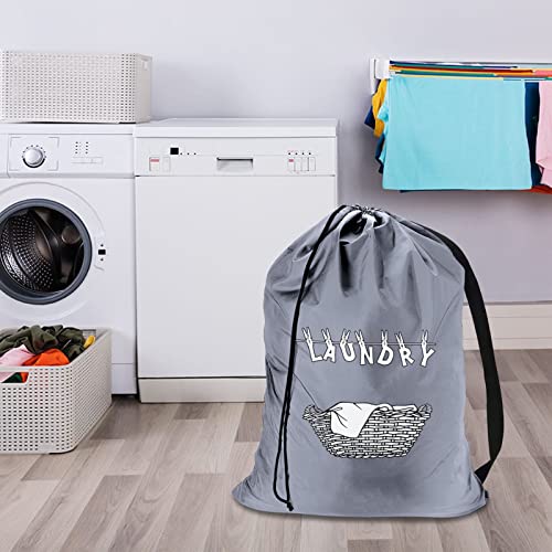 Large Laundry Bag with Strap, Laundry Bags Extra Large Heavy Duty, College Laundry Bag, Travel Laundry Bags for Dirty Clothes, Dirty Laundry Travel Bag, Easy Fit a Laundry Hamper or Basket…