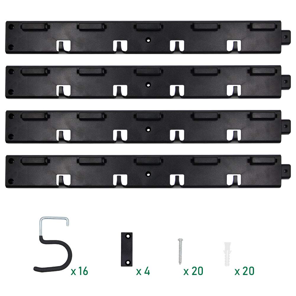Twinkle Star Garage Tool Organizer Wall Mount, Mop Broom Holder, Wall Holders for Tools, 4 Pack