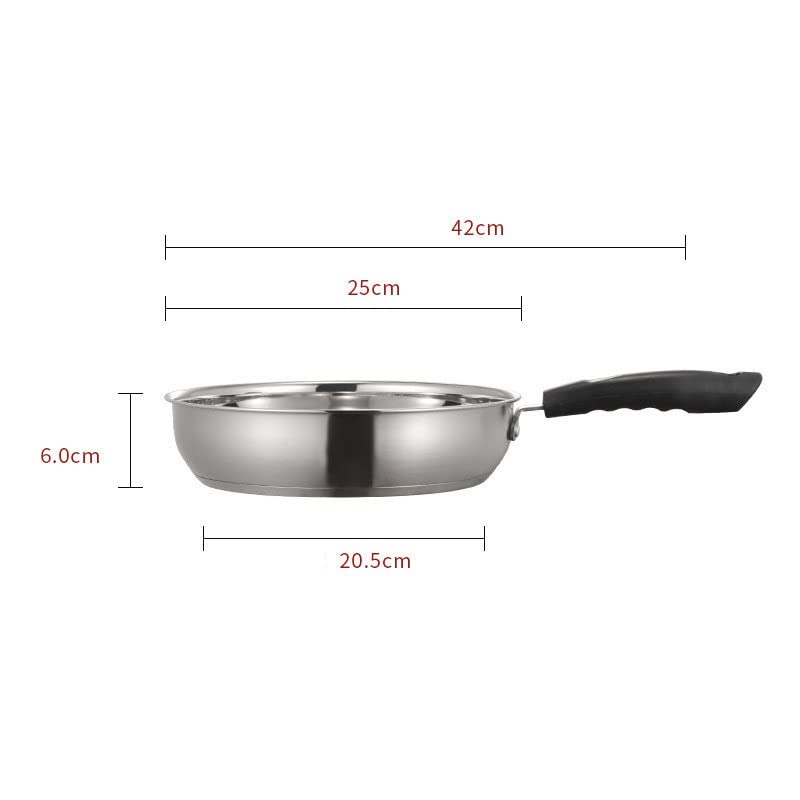 DHTDVD Stainless Steel Non-Coated Skillet Home Nonstick Pancake Pot Cooking Pot Pan Pan Cookware Kitchen Kitchenware