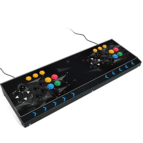 DOYO Arcade Joystick Machine Console 2 players Street Fighter Video Game Arcade Fighting Stick for Home Compatible with PC/Nintendo Switch/NEOGEO Mini/NeoGeo Pro/PS3/Raspberry Pi/PS Classic/Android