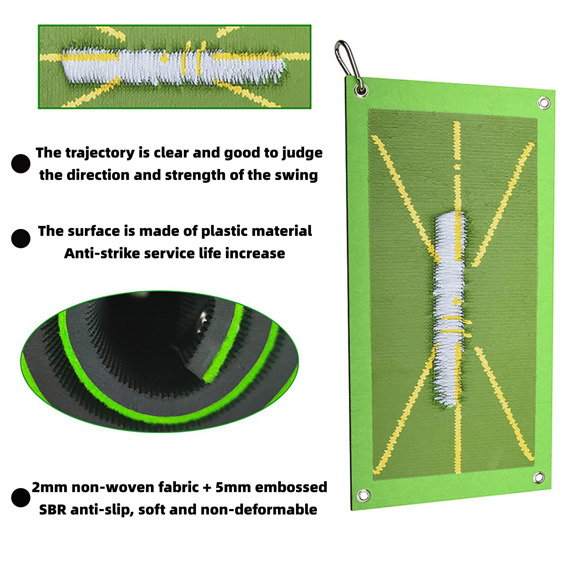 Golf Training Mat for Swing Detection, Golf Mat That Shows Swing Path, Suitable for Indoor and Outdoor Golf Training Aids, Golf Swing Mat Trainer, Golf Accessories for Men Funny