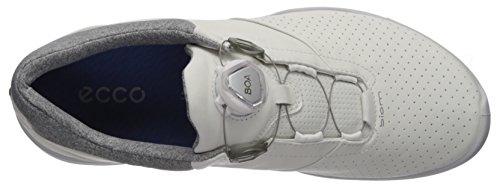ECCO mens Biom Hybrid 3 Boa Gore-tex Golf Shoe, White/Dynasty Yak Leather, 12-12.5 US