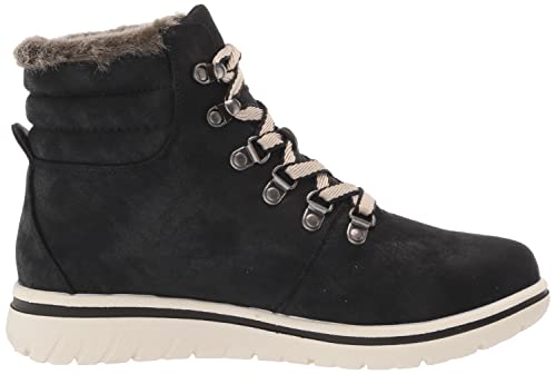 CLIFFS BY WHITE MOUNTAIN Shoes Hallett Women's Casual Hiker Style Bootie, Black/Fabric, 6.5 M