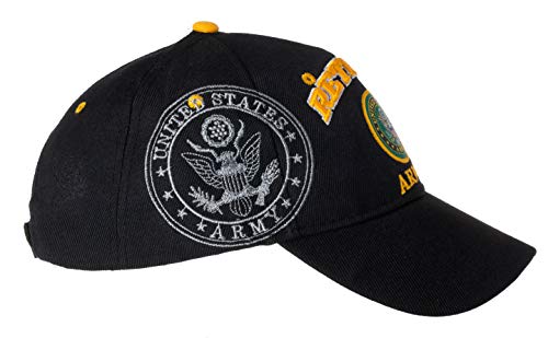 Officially Licensed US Army Retired Baseball Cap in Black & Digital Camo