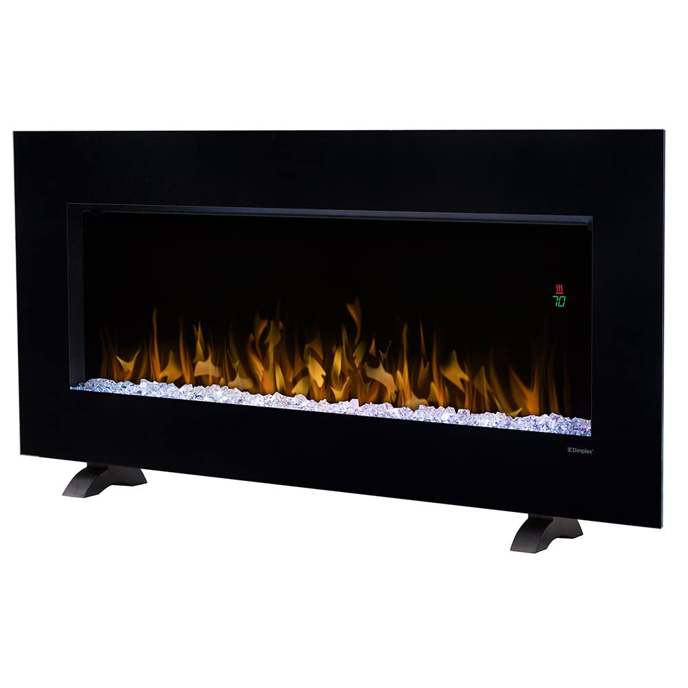 DIMPLEX DWF Series 43" Nicole Wall-Mounted Electric Fireplace with Acrylic Ember Bed (Model: DWF3651B), 4231 BTU, 120 Volt, 1240 Watt, Black