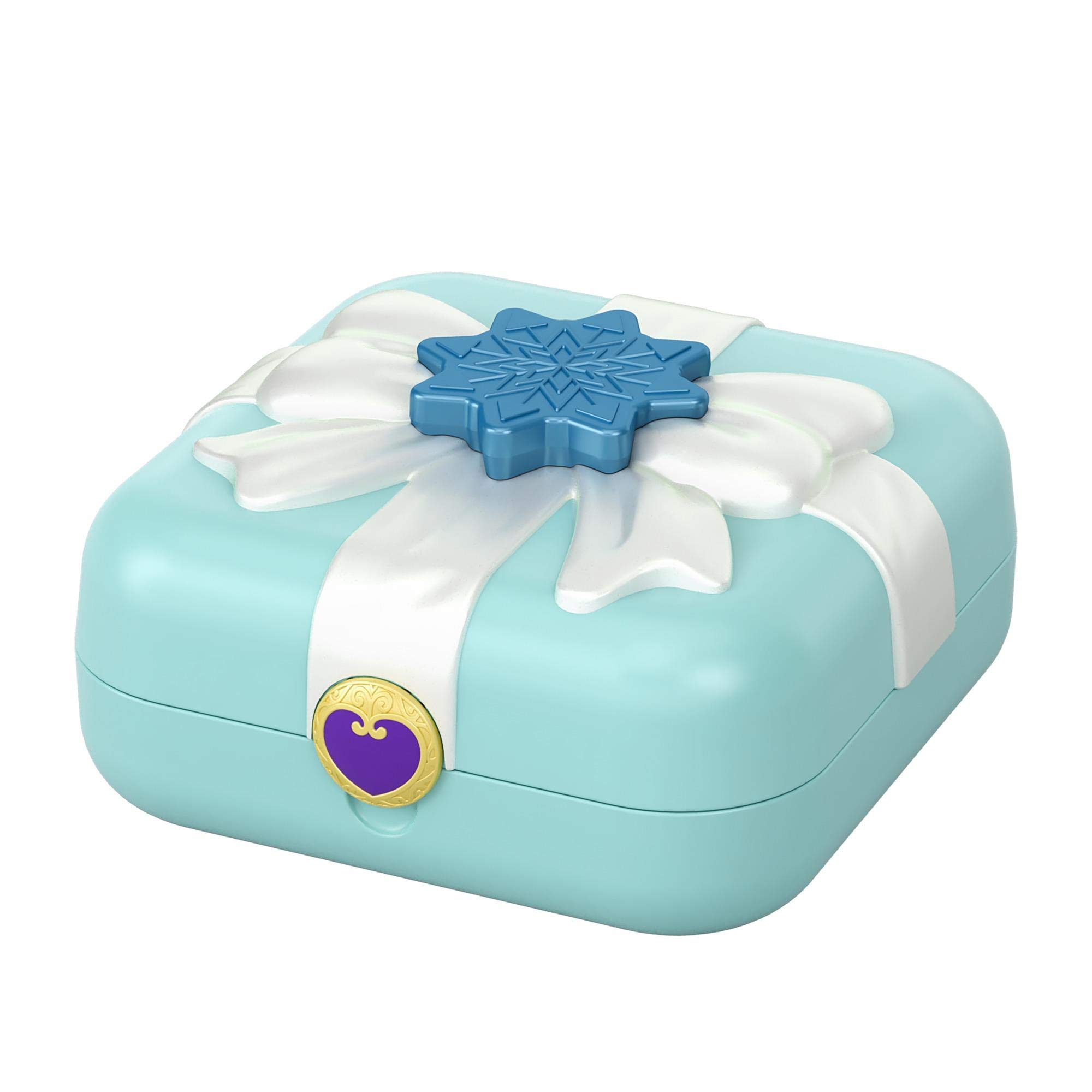 Polly Pocket Hidden Hideouts Frosty Fairytale Compact: 3 Hidden Hideouts, 3 Hidden Reveals, 3 Accessories, 1 Micro Polly Doll & Sticker Sheet