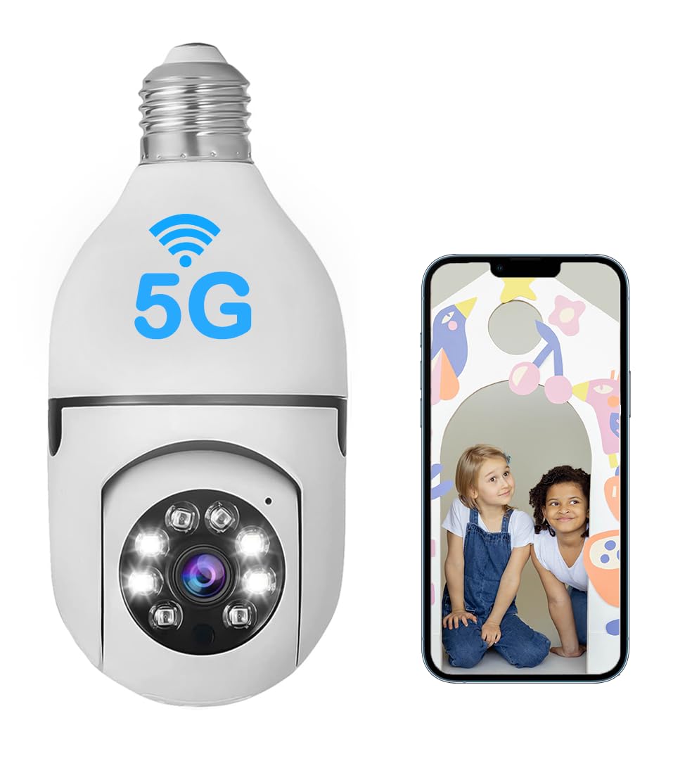GOMPHIDAE 5G WiFi Camera,1080P WiFi Camera,Indoor Security Camera,Porch Light with WiFi Camera,Smart Home Camera with Motion Detection,Two-Way Voice