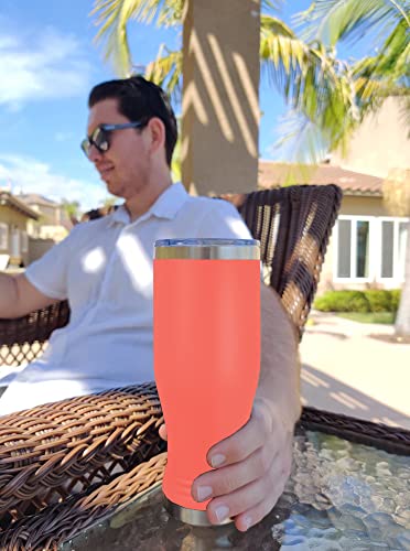 LaserGram 20oz Vacuum Insulated Pilsner Mug, NP Nurse Practitioner, Personalized Engraving Included (Coral)