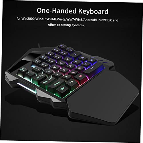 jiabaoyu Enhance Your Gaming Experience with The -Handed Gaming Keyboard - Compact USB Wired RGB Backlit Keyboard with 35 Keys for Computer - Illuminated and Perfect for Gaming