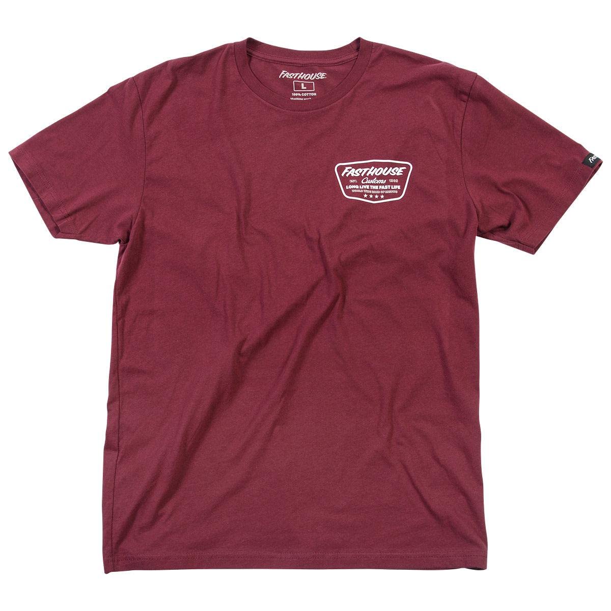 FASTHOUSE Crest Tee (Maroon, X-Large)