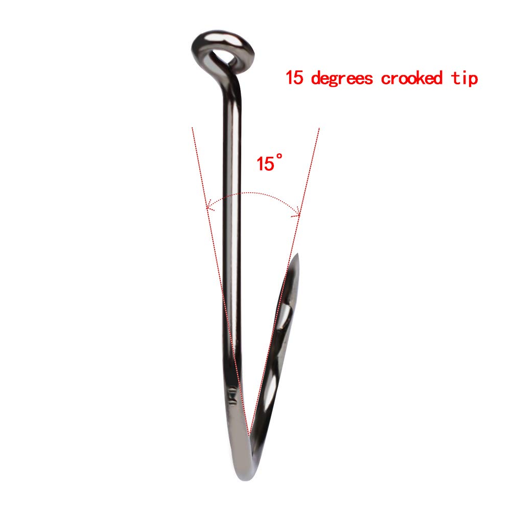 Fishing Hook with Steel Leader Single Eagle Claw Hook Bottom Fishing Rig-10pcs Nylon Coated Fishing Wire Leader Rigs (Hook Size:6/0)
