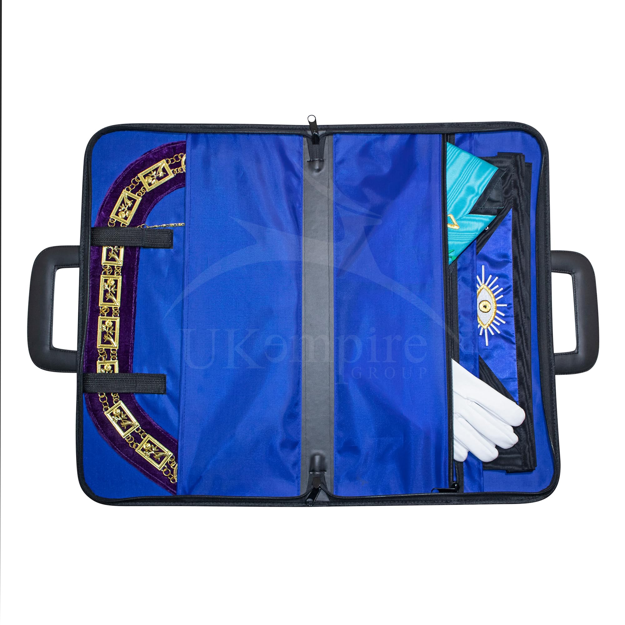 Masonic Apron + Collar Half Case (Black Leather) – Freemason Carrying Bags