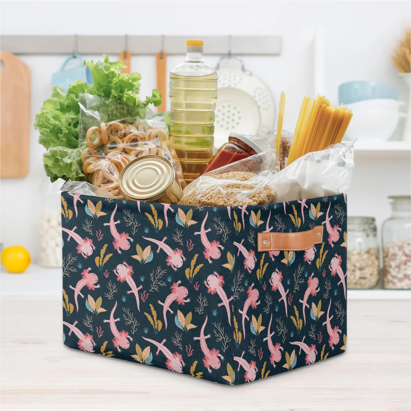 LLCXCSI Storage Bin Red and Blue Spider Web Closet Organizer Bins with Handles, Decorative Collapsible Canvas Storage Baskets for Nursery Shelf, Clothes, Toy, Towel, Book, 15"x11"x9.5"