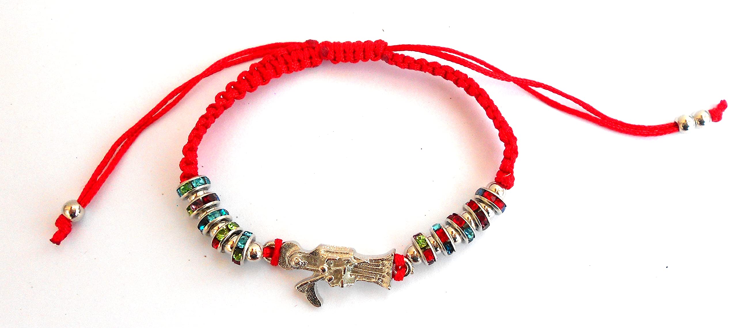 Dijkoo String Saint Death Grim Reaper Bracelets/Pulsera de Hilo Rojo Santa Muerte Set of 3