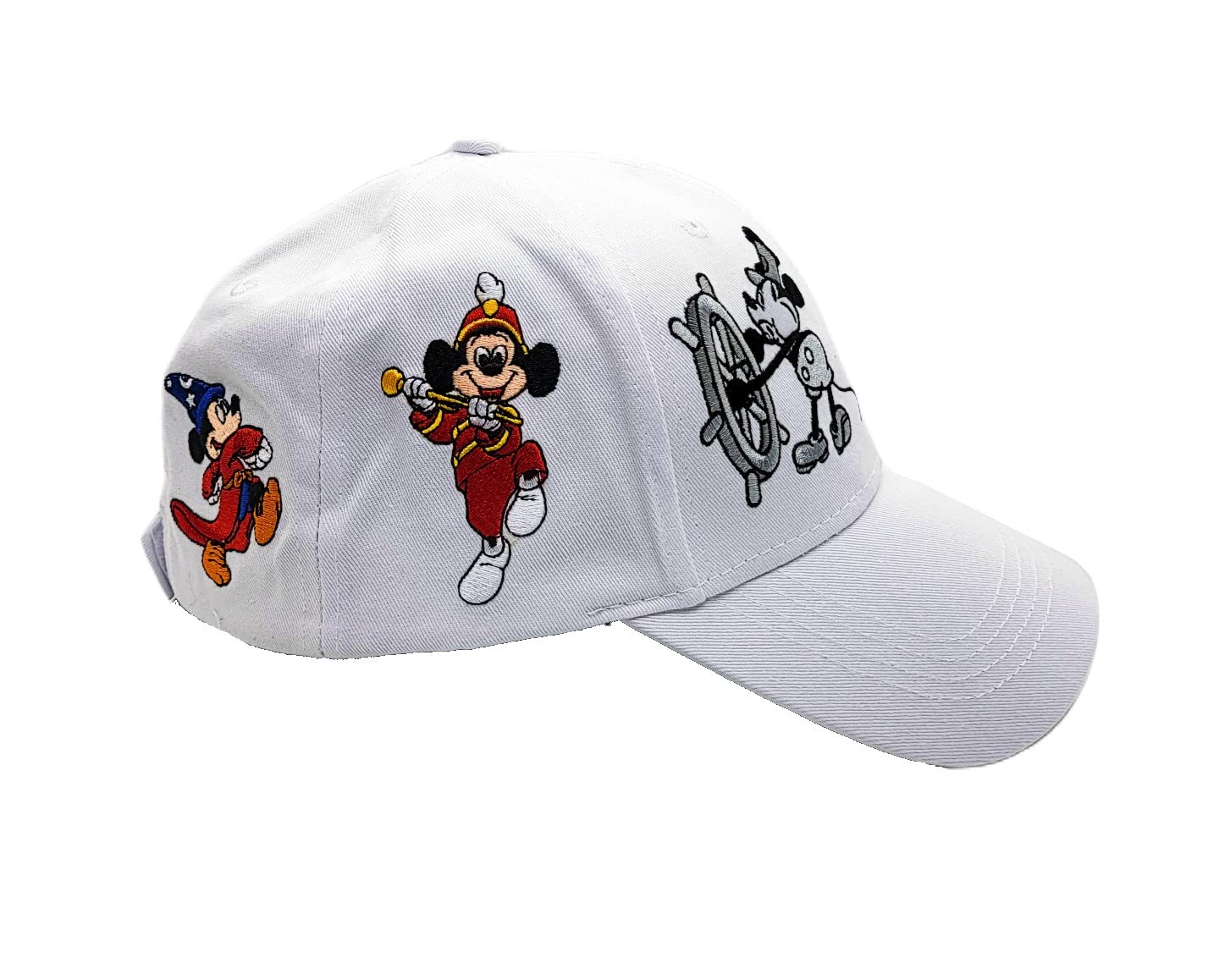 Disney Mickey Mouse Adult History Baseball Cap (White)