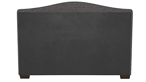 DHP Gavin Upholstered Bed with Nailhead Trim and Wood Slat Support System, King Size, Grey Linen